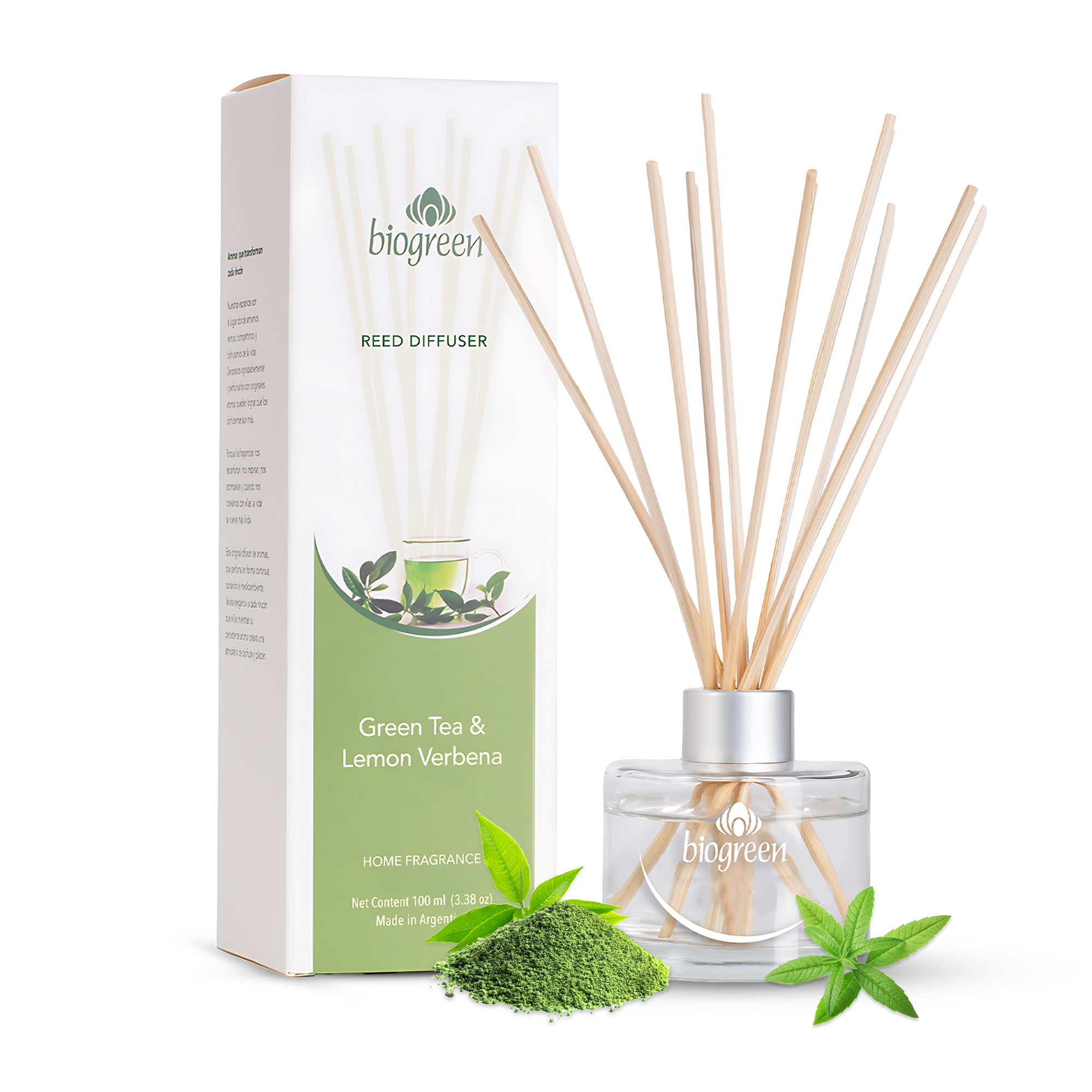 Reed Diffuser Green Tea & Lemon Verbena – 3.38 fl oz | Essential ...