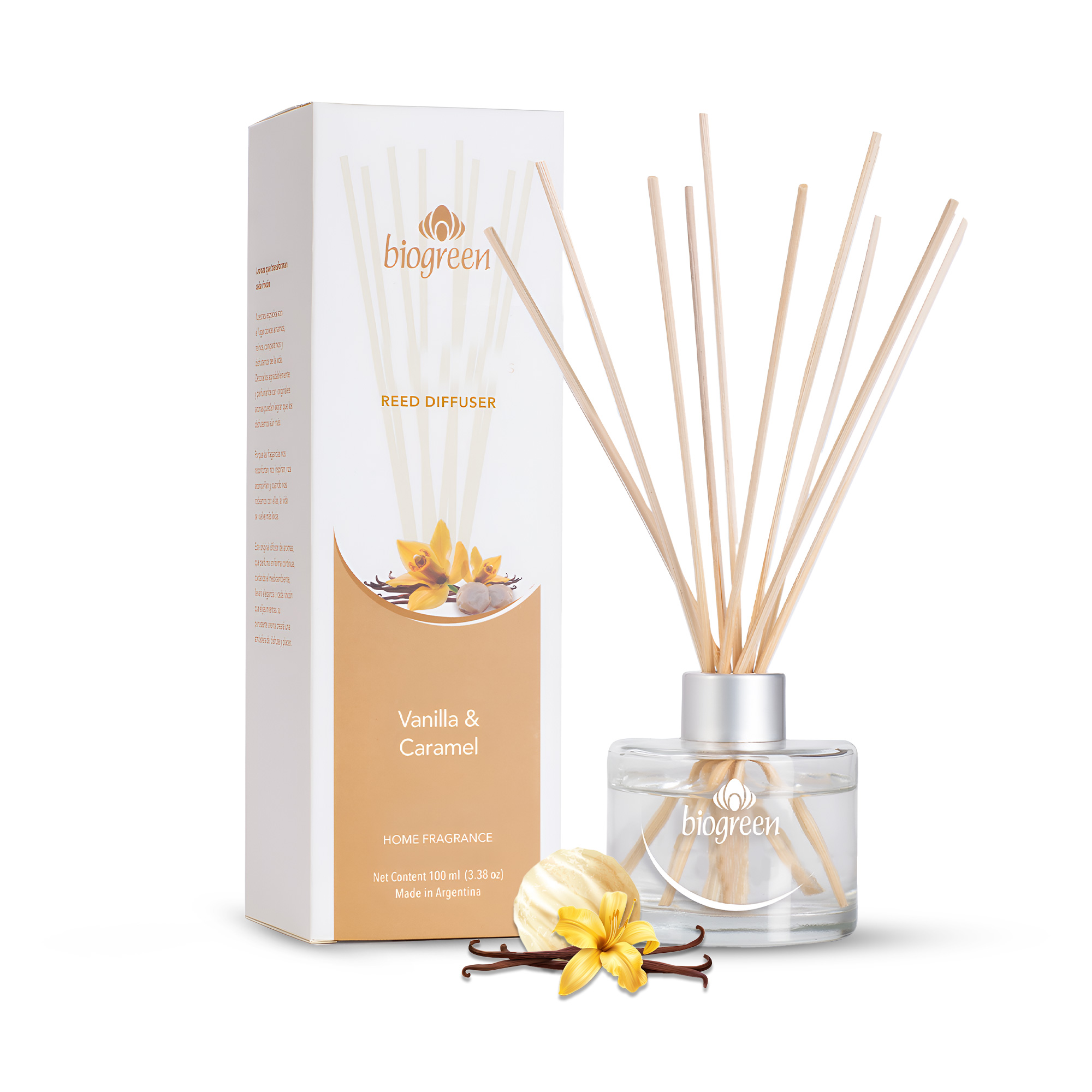 Reed Diffuser Vanilla & Caramel – 3.38 fl oz | Essential Collection ...